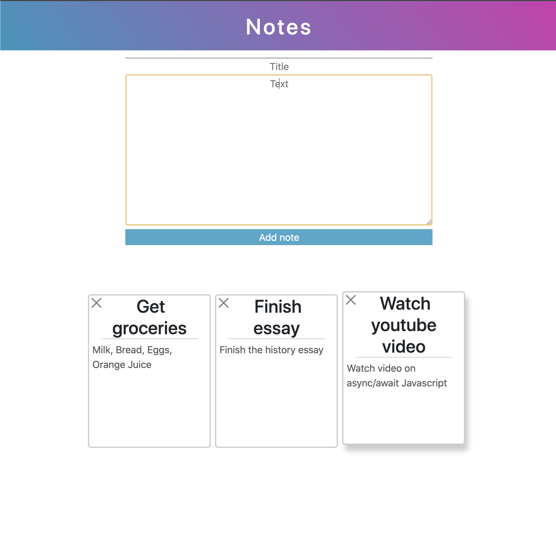 Github Armeono Notes App In Angular Notes App Created In Angular Using Node Js For Backend
