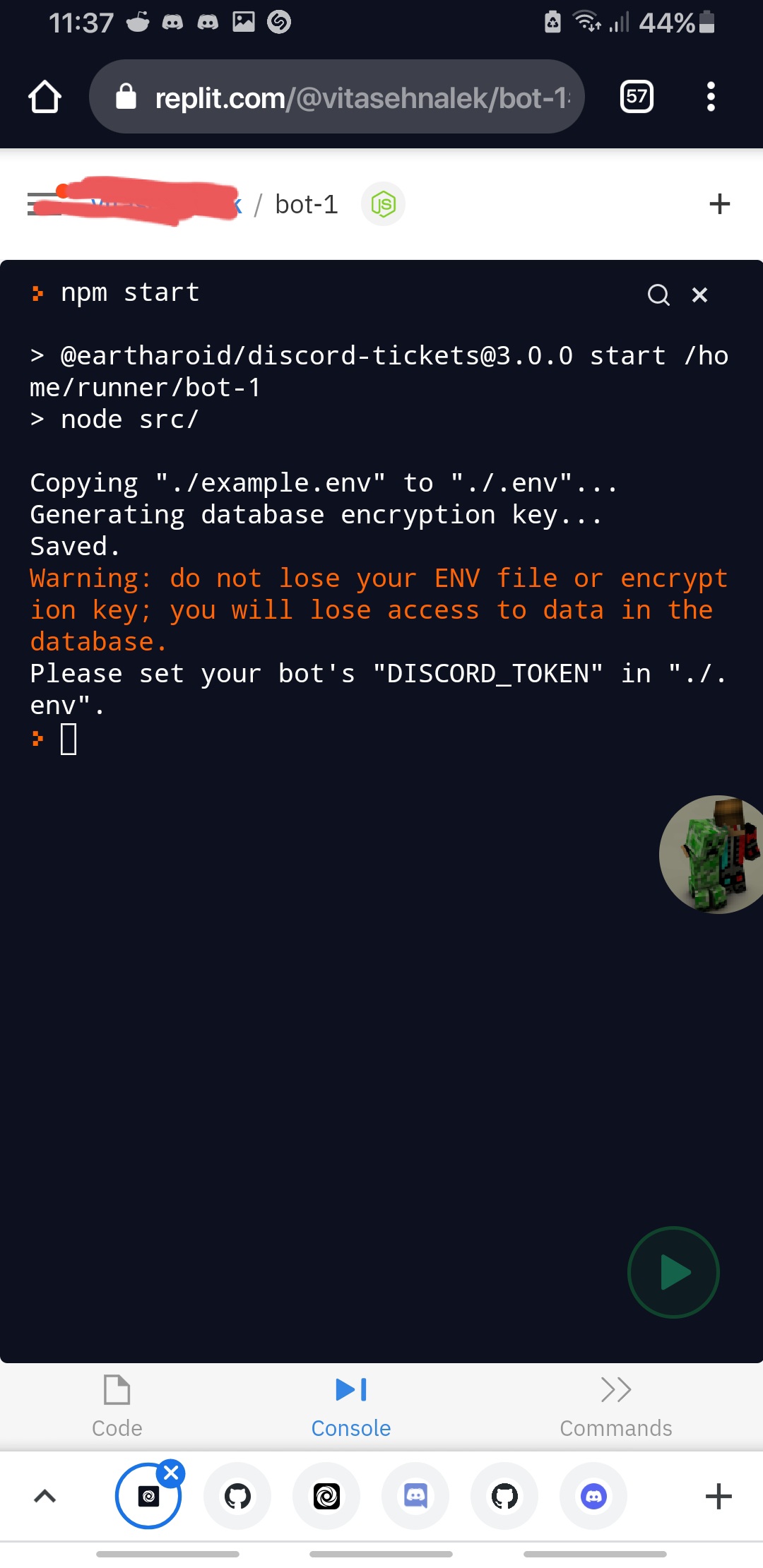[BUG] Discord token in .env · Issue #187 · discord-tickets/bot · GitHub