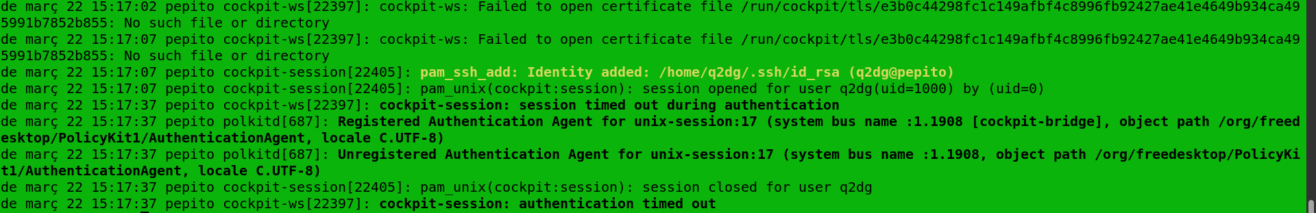 Authentication Failed Timeout · Issue 15572 · Cockpit Projectcockpit · Github