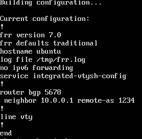 Most simple BGP configuration example ever doesn't work · Issue #4246 · FRRouting/frr · GitHub