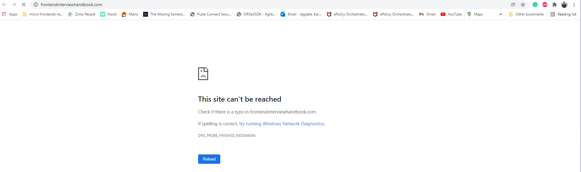 [bug] Site doesn't open · Issue #335 · yangshun/front-end-interview-handbook · GitHub