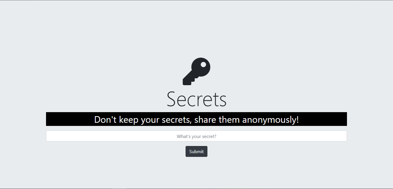 GitHub - Harsh3363/secrets: This is a simple web application to tell your secrets anonymously 🤐