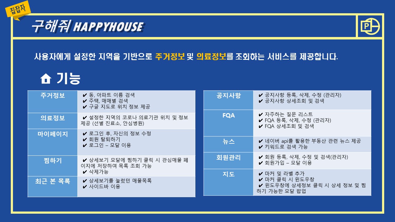 GitHub - Luminousjiny/HappyHouse: 🏠 부동산 매물검색 및 의료정보 제공 서비스