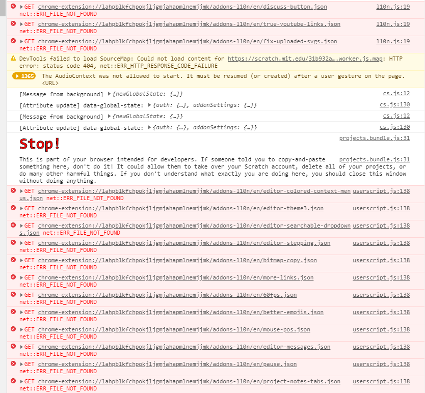 Get rid of all the annoying errors in console. · Issue #814 ...