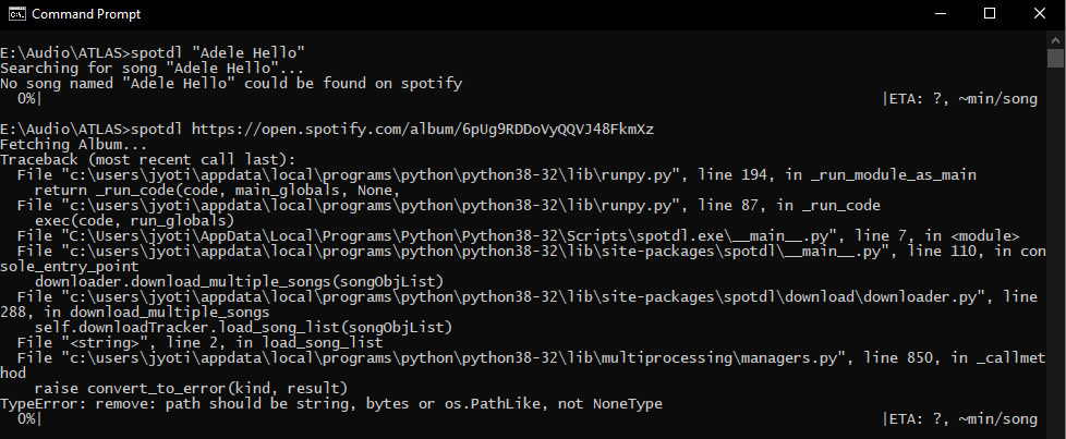 Doesn't work on my desktop! · Issue #960 · spotDL/spotify-downloader ...