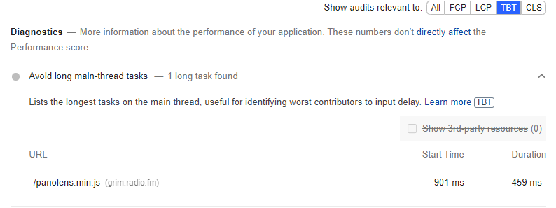 Improving blocking time in Chrome Lighthouse and/or plans for a stripped down core version ...