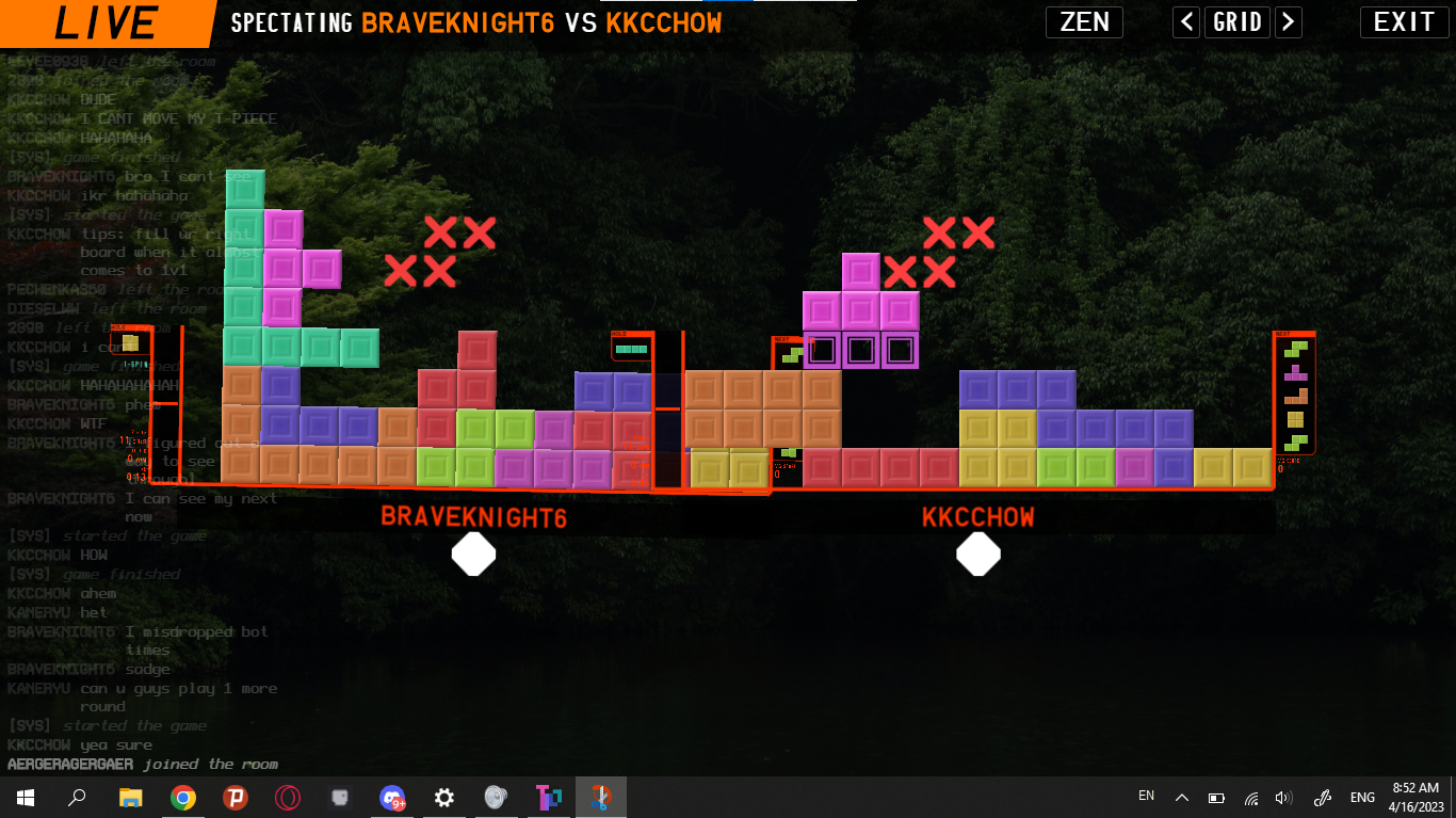 Using high-width boards during 1v1's blocks half the board · Issue #1120 · tetrio/issues · GitHub