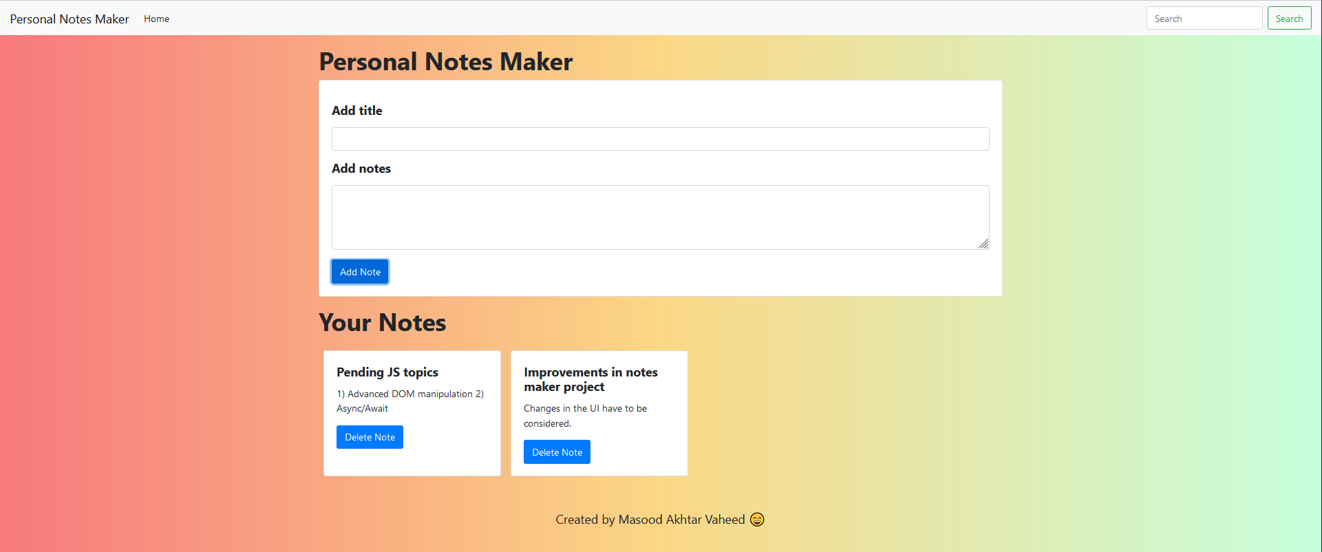 GitHub - vaheedsk36/personal-notes-maker: This is a personal notes ...
