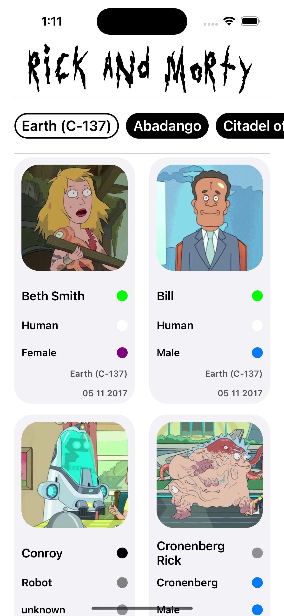 GitHub - Atakanyetkin/RickAndMorty: RickAndMortyApiTraining