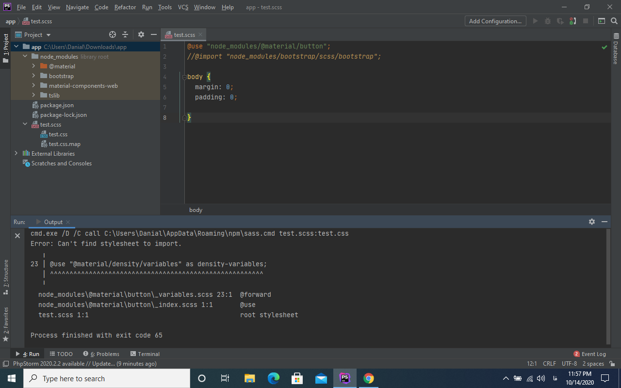 Compile problem in phpstorm · Issue #6534 · material-components ...