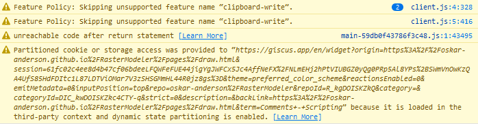 Firefox Console Warning Messages On Load · Issue 849 · Giscusgiscus · Github 1092