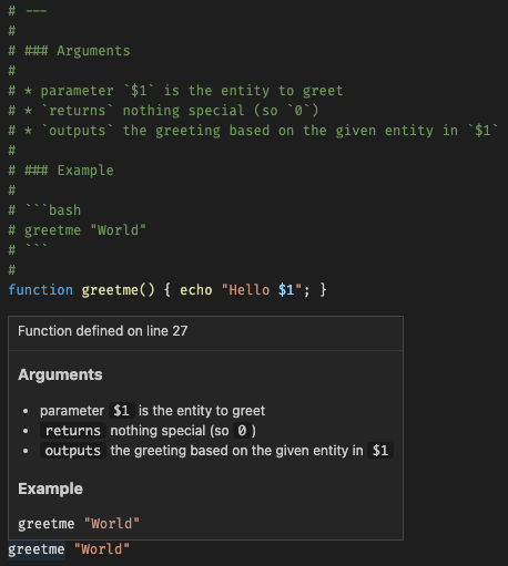 Onhover Documentation Format · Issue 347 · Bash Lspbash Language 9968