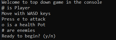GitHub - DoneWithWork/Top-Down-Console-Based-Game-Python: A top-down ...