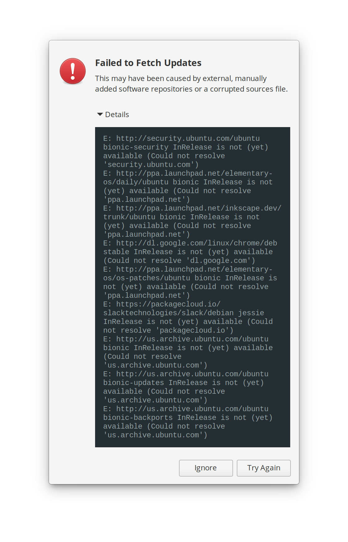 Add error details to a scrollbox · Issue #579 · elementary/appcenter · GitHub