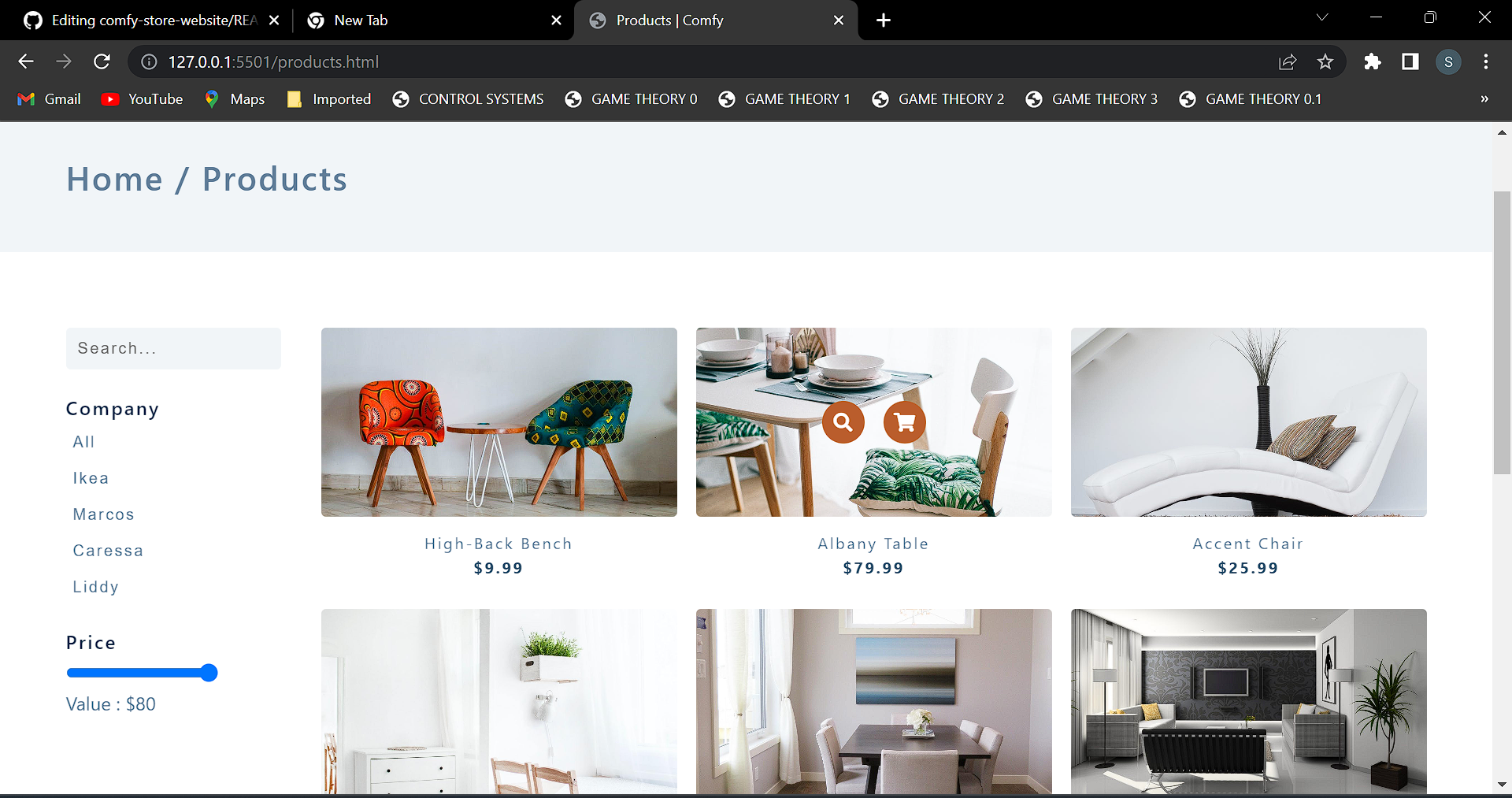 GitHub - Shivam182/comfy-store-website: website project using html css and javascript