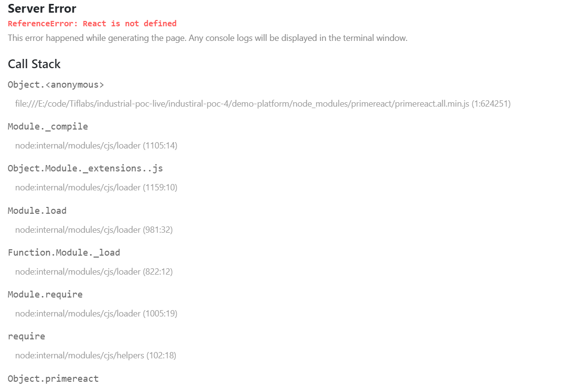 Reference Error React Is Not Defined · Issue 3920 · Blitz Jsblitz · Github