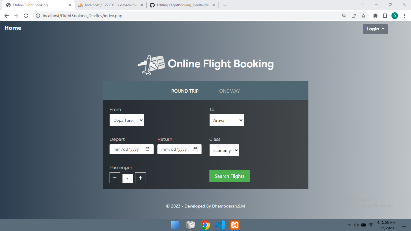 GitHub - smsdhamodaran/FlightBooking_DevRev: Create a web application ...