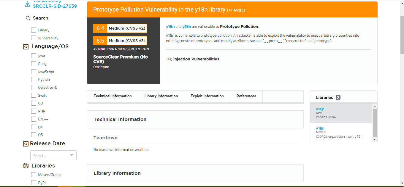 Security Vulnerabilities Detected In The Dependency Packages Requires An Update · Issue 1790