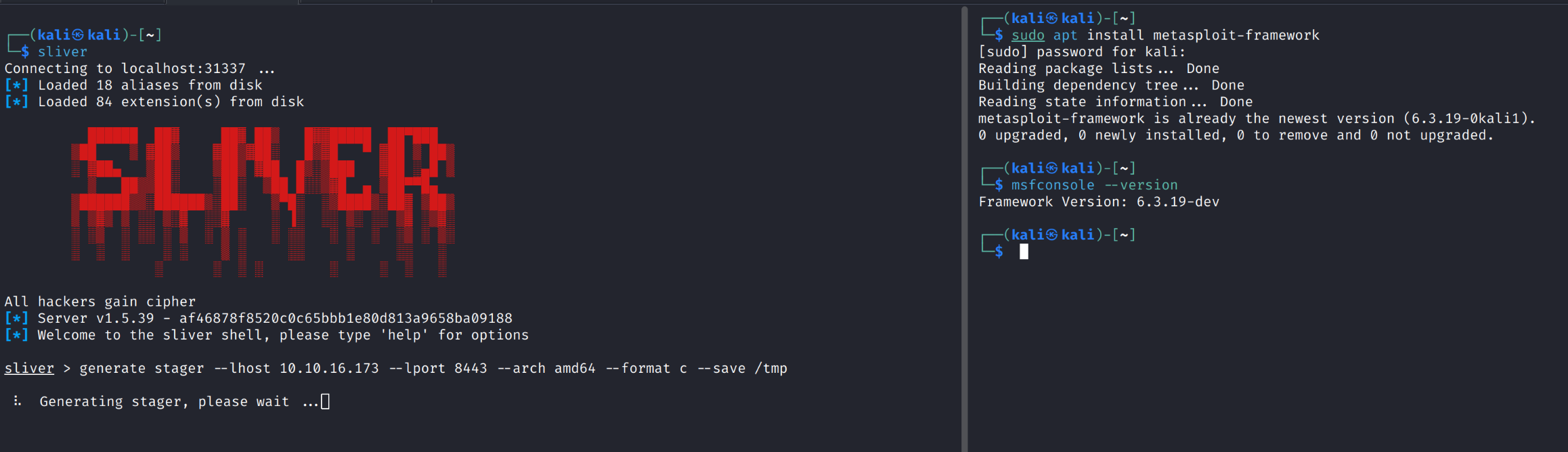 Stager generation always crash whereas it works with msfvenom · Issue #1289 · BishopFox/sliver ...