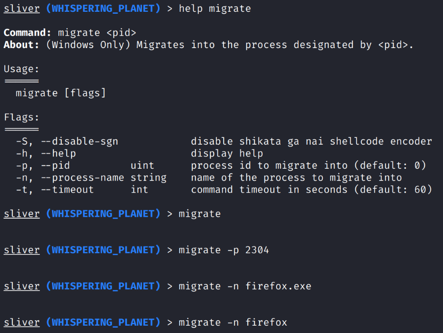 Migrate doesn't take SGN into account · Issue #1334 · BishopFox/sliver · GitHub