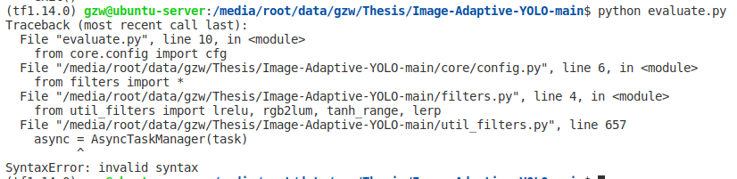 code problem · Issue #10 · wenyyu/Image-Adaptive-YOLO · GitHub