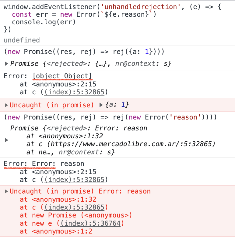 Browser agent: `unhandledrejection` reason is not always of type a string · Issue #349 ...