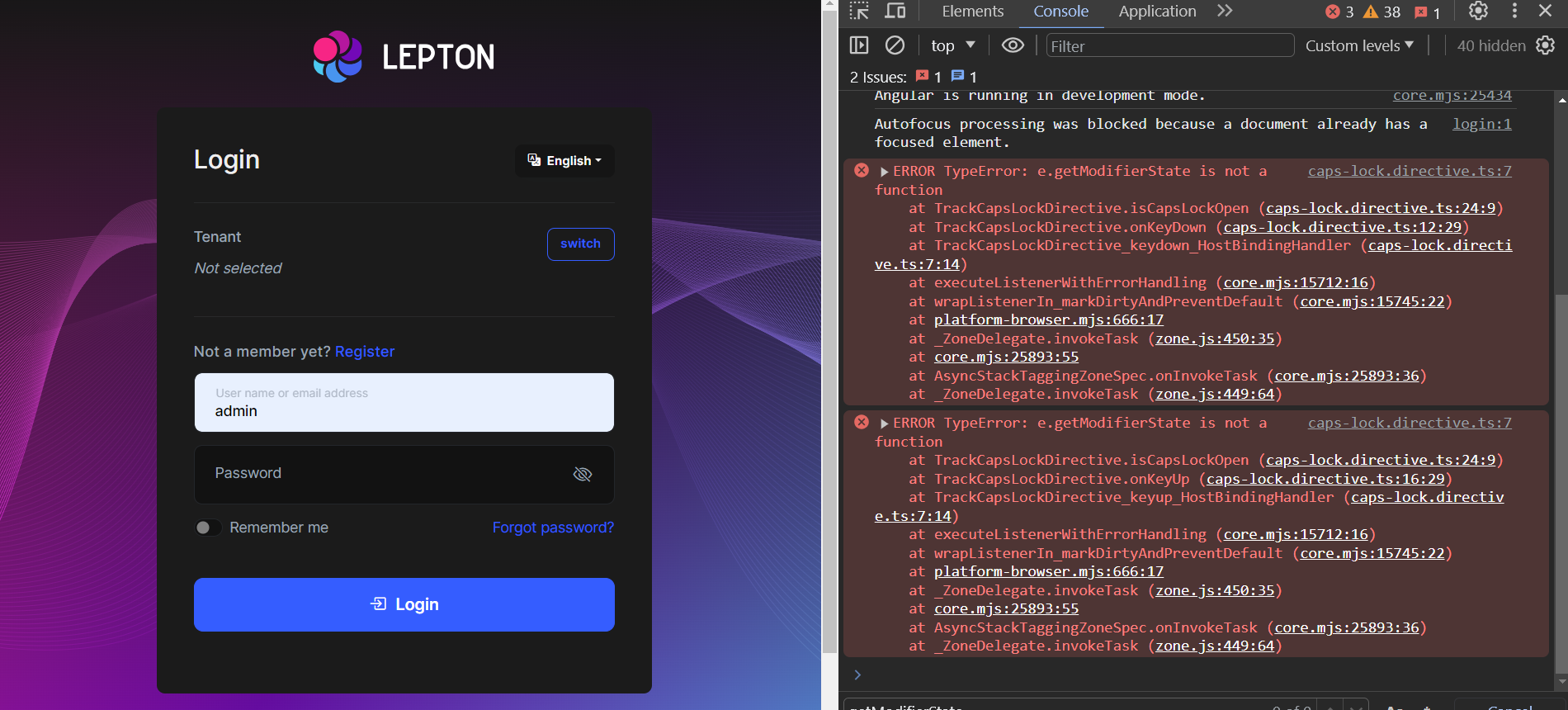Caps lock directive throw an error when you make autocomplete at the specified input · Issue ...