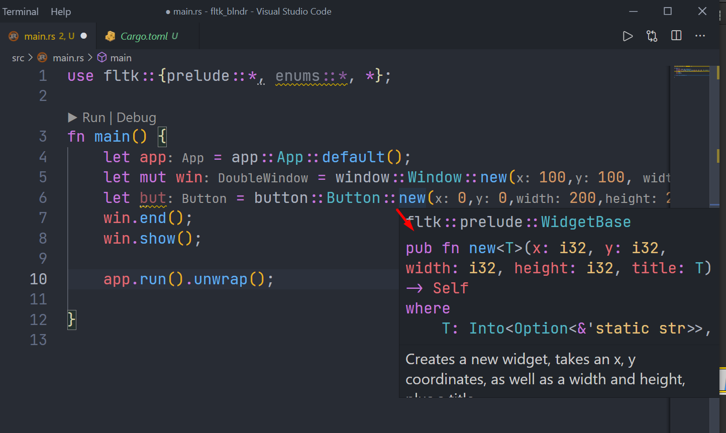 Missing methods introspection for fltk-rs · Issue #7158 · intellij-rust/intellij-rust · GitHub
