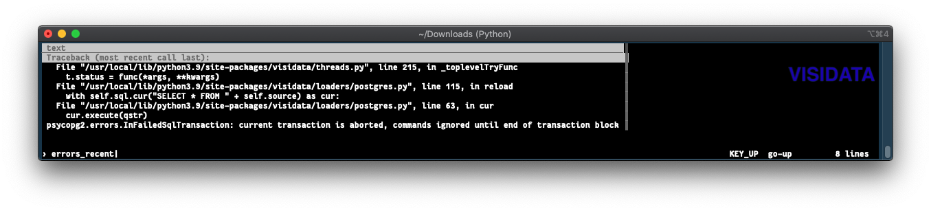 Loaders Postgres Transaction Error When Viewing Table · Issue 727 · Saulpwvisidata · Github