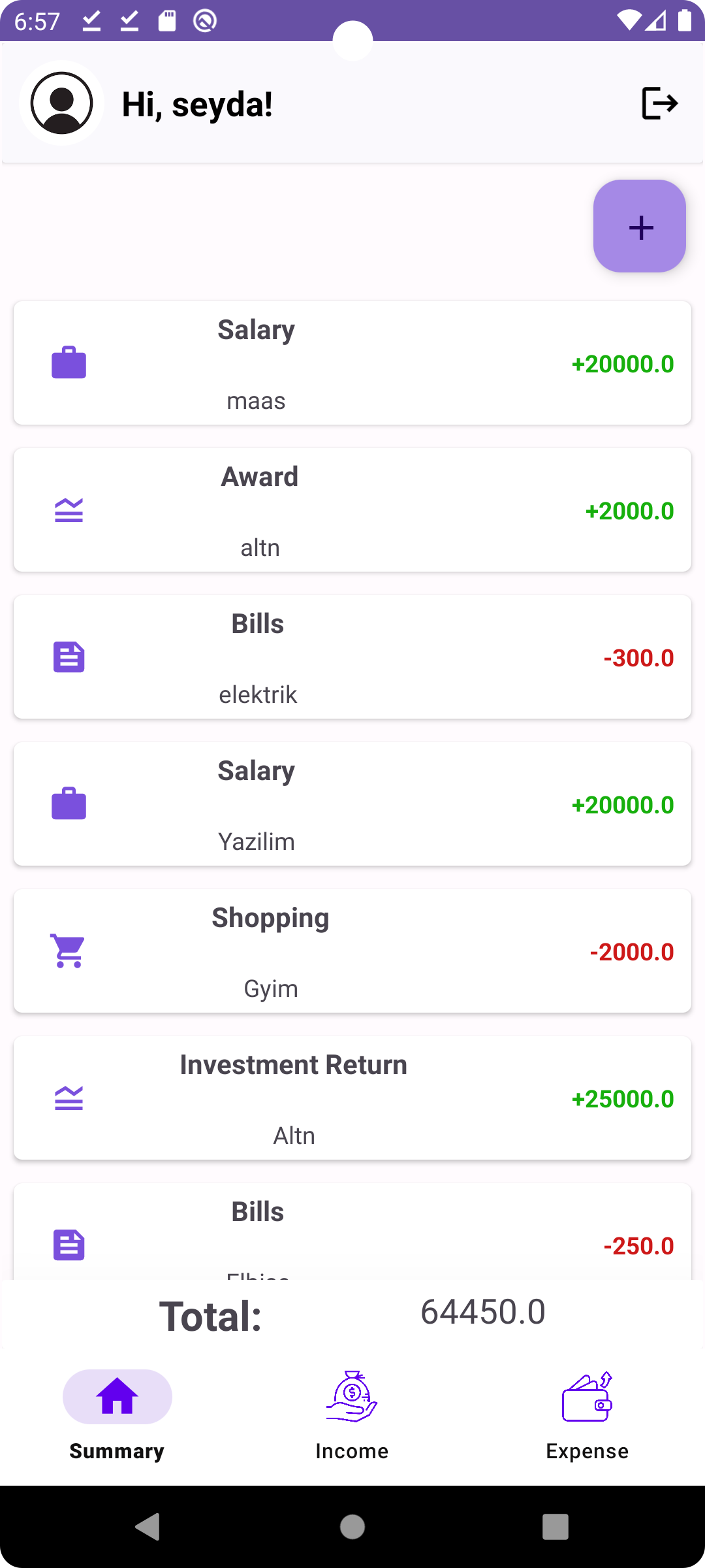 GitHub - seydanurkuvvetli/BudgetApp: UpSchool | Homework - 6