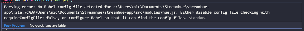 Extension Doesnt Load Babel Config Files With Babel Eslint · Issue 100 · Standardvscode 2036