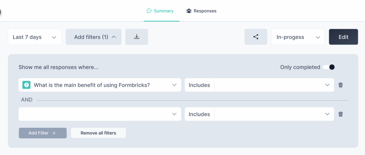 Summary Filtering · Issue #17 · formbricks/design · GitHub