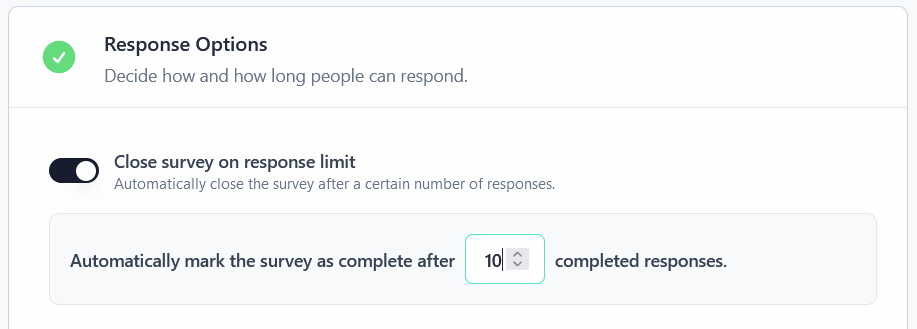 [FIX] Close survey on X responses to check for current number of responses · Issue #561 ...