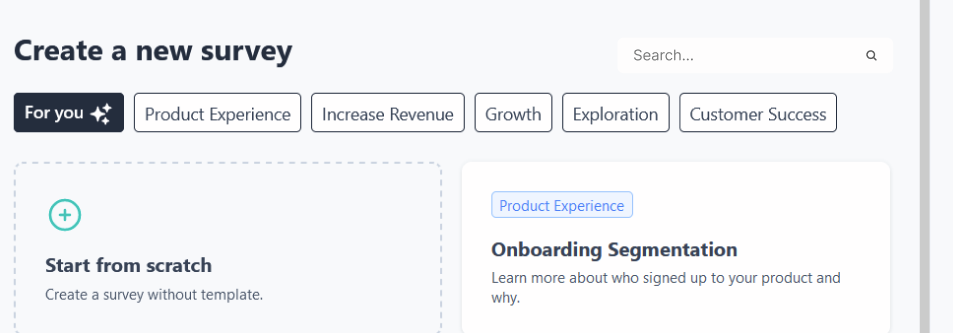 [FEATURE] Search Template Library · Issue #602 · formbricks/formbricks · GitHub