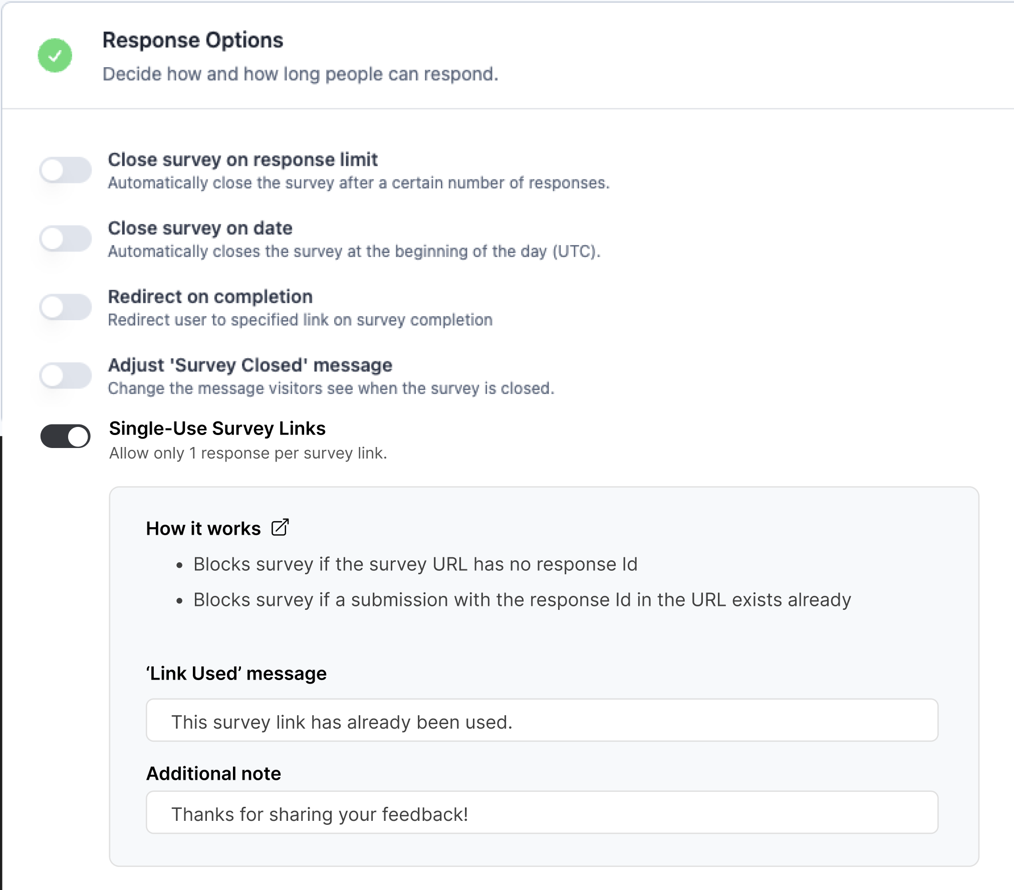 Add ability to create unique use-once survey links · Issue #72 · formbricks/formbricks · GitHub