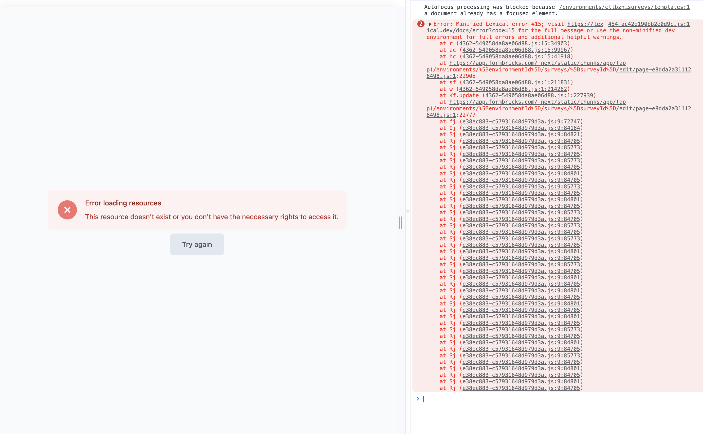 [BUG] Free text editor in CTA and Consent questions break Survey Editor · Issue #1212 ...