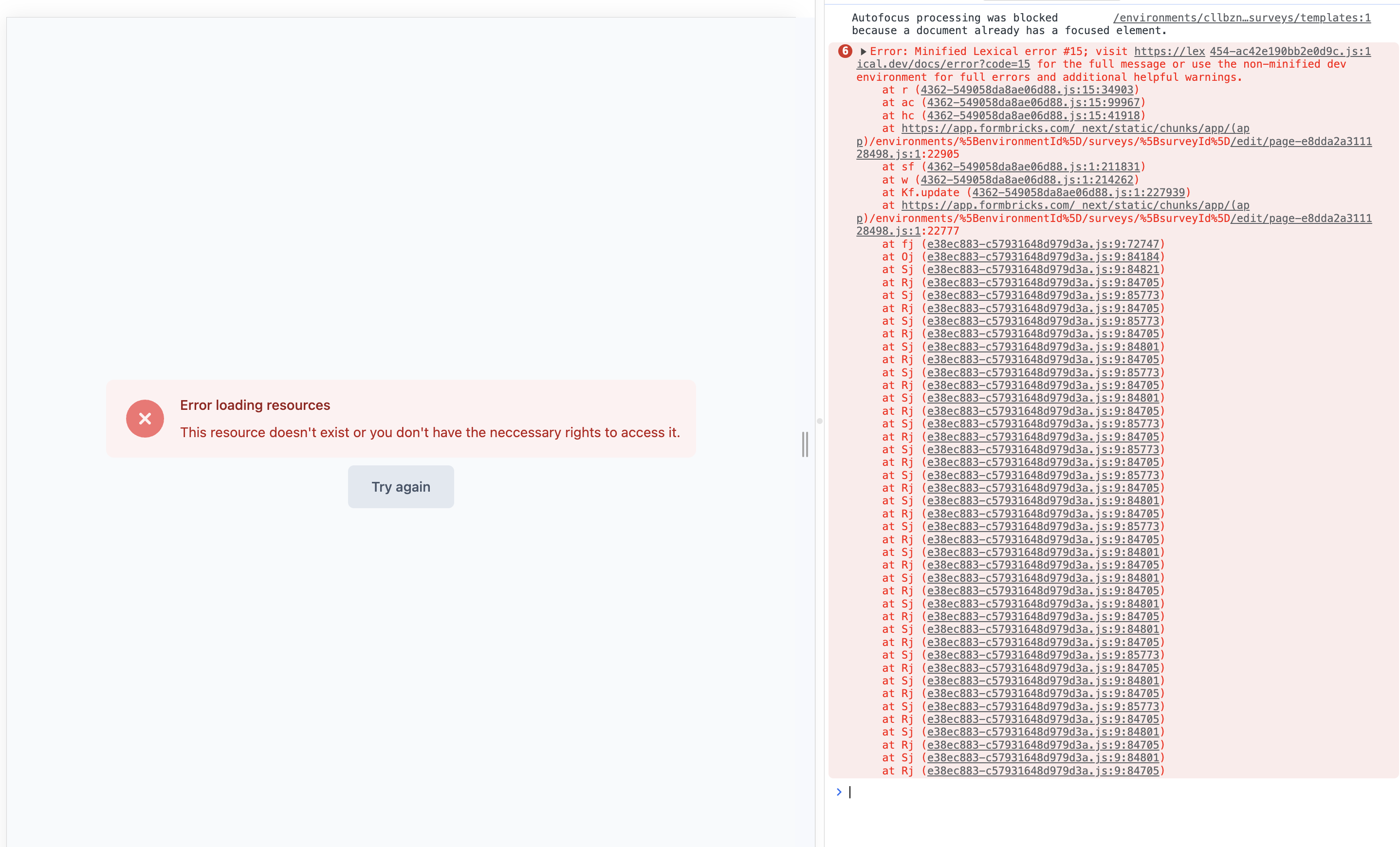 [BUG] Free text editor in CTA and Consent questions break Survey Editor · Issue #1212 ...