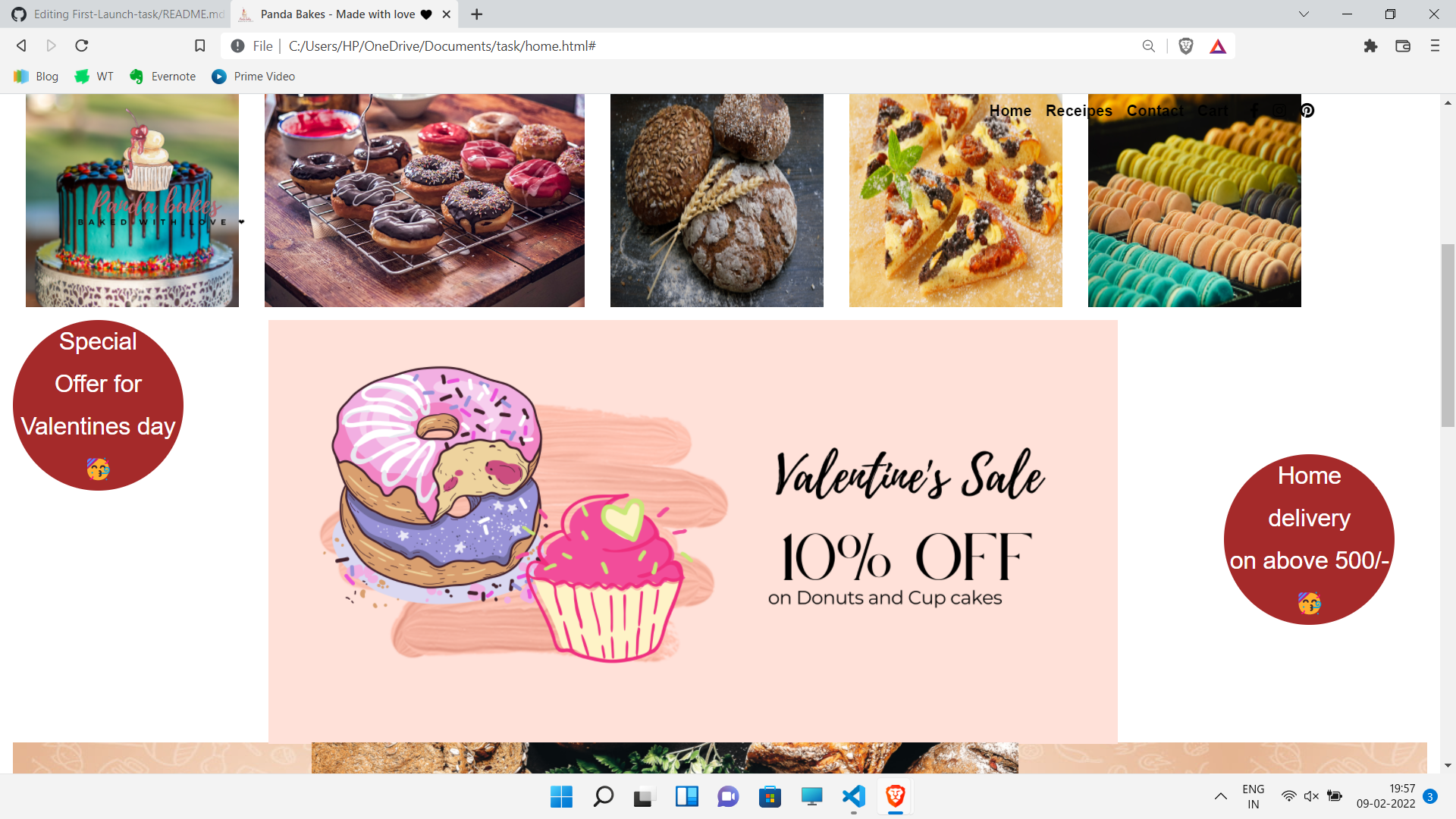 GitHub - smirthi-mahendran/First-Launch-task: Home page for an baking website called Panda Bakes ...