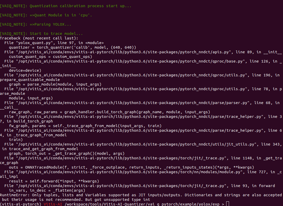 YOLOX Quantization Error · Issue #674 · Xilinx/Vitis-AI · GitHub