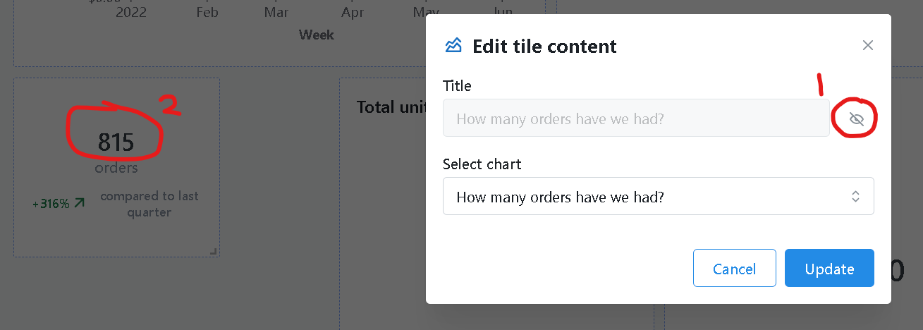 When a tile's title is hidden, the entire header should be removed · Issue #7283 · lightdash ...