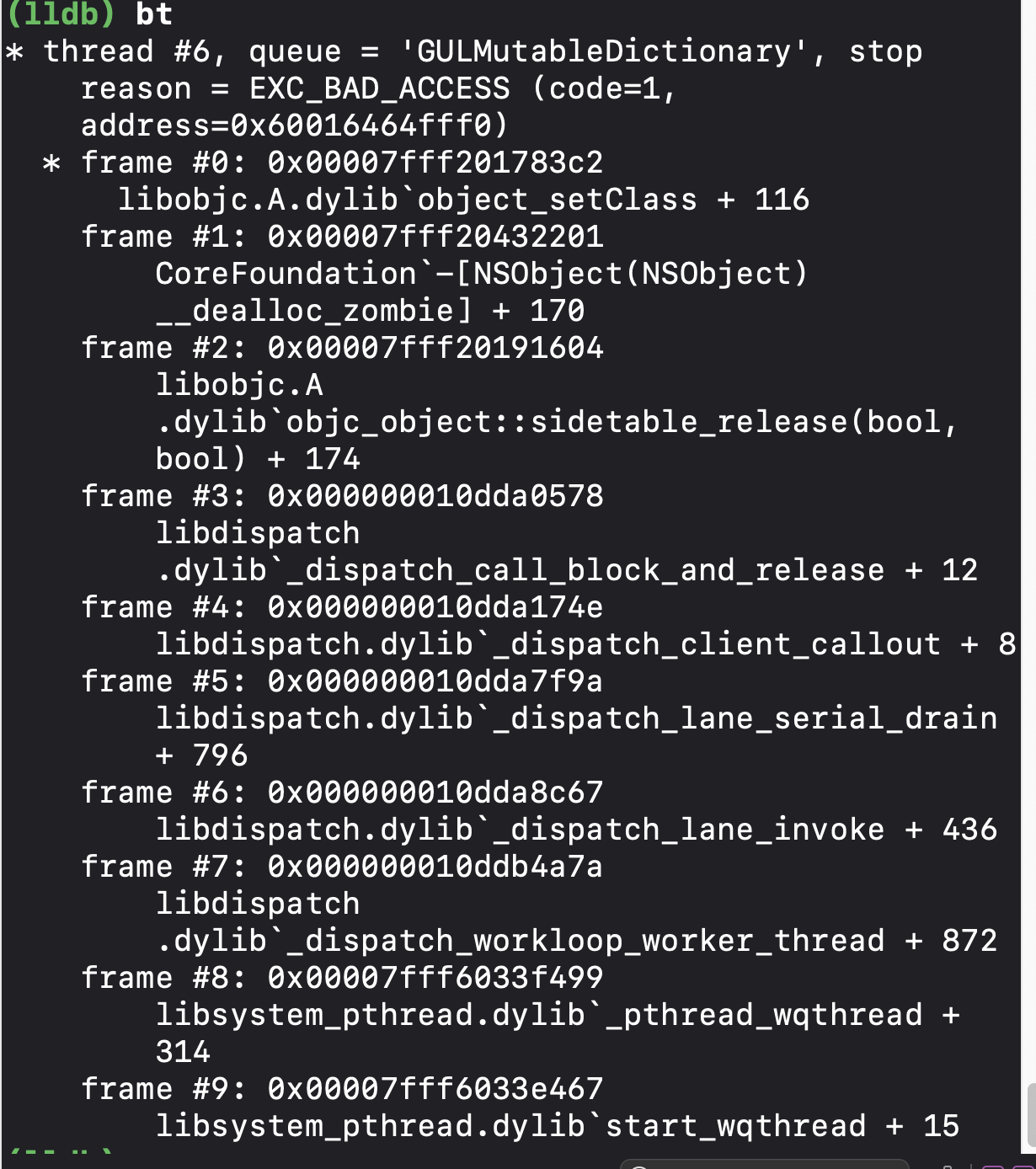 Crash in GoogleUtilities on ApplicationLaunch · Issue #8300 · firebase/firebase-ios-sdk · GitHub