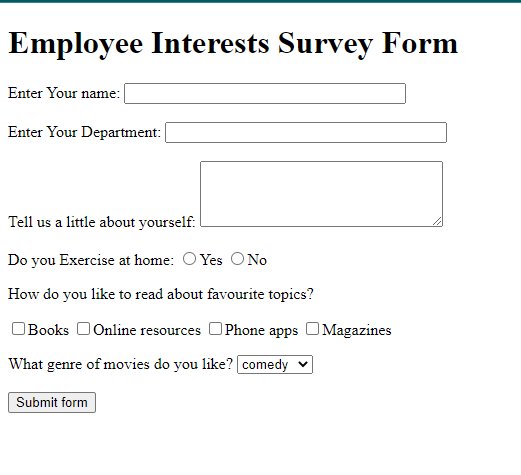GitHub - Chinmoy-max/Employee-Survey-Form-using-HTML GitHub - Chinmoy-max/Employee-Survey-Form-using-HTML