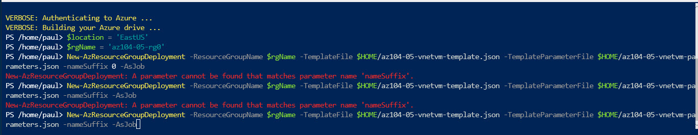 parameter not found 'nameSuffix' · Issue #221 · MicrosoftLearning/AZ-104 ...