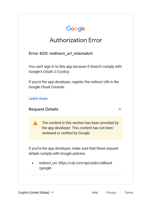 Bug: Google OAuth login doesn't always work · Issue #2521 · calcom/cal ...