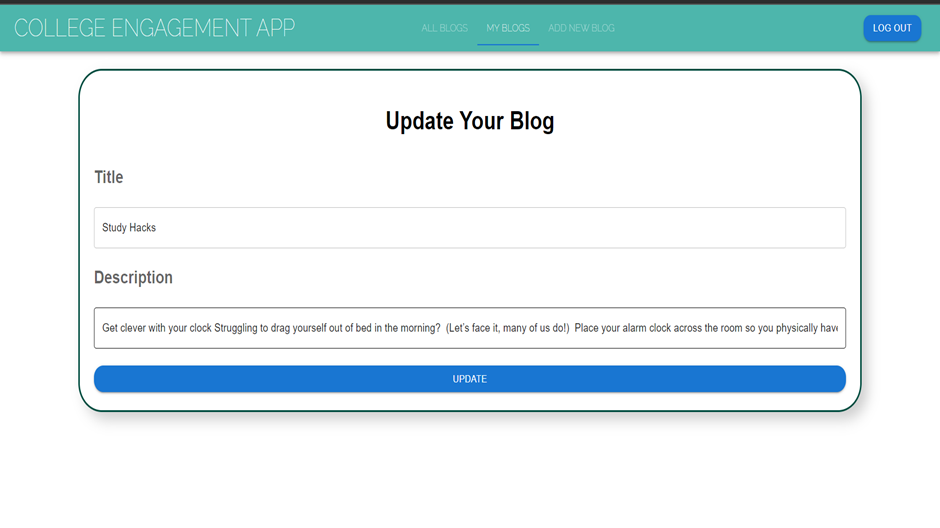 GitHub - Shubhi07s/College-Engagement-App