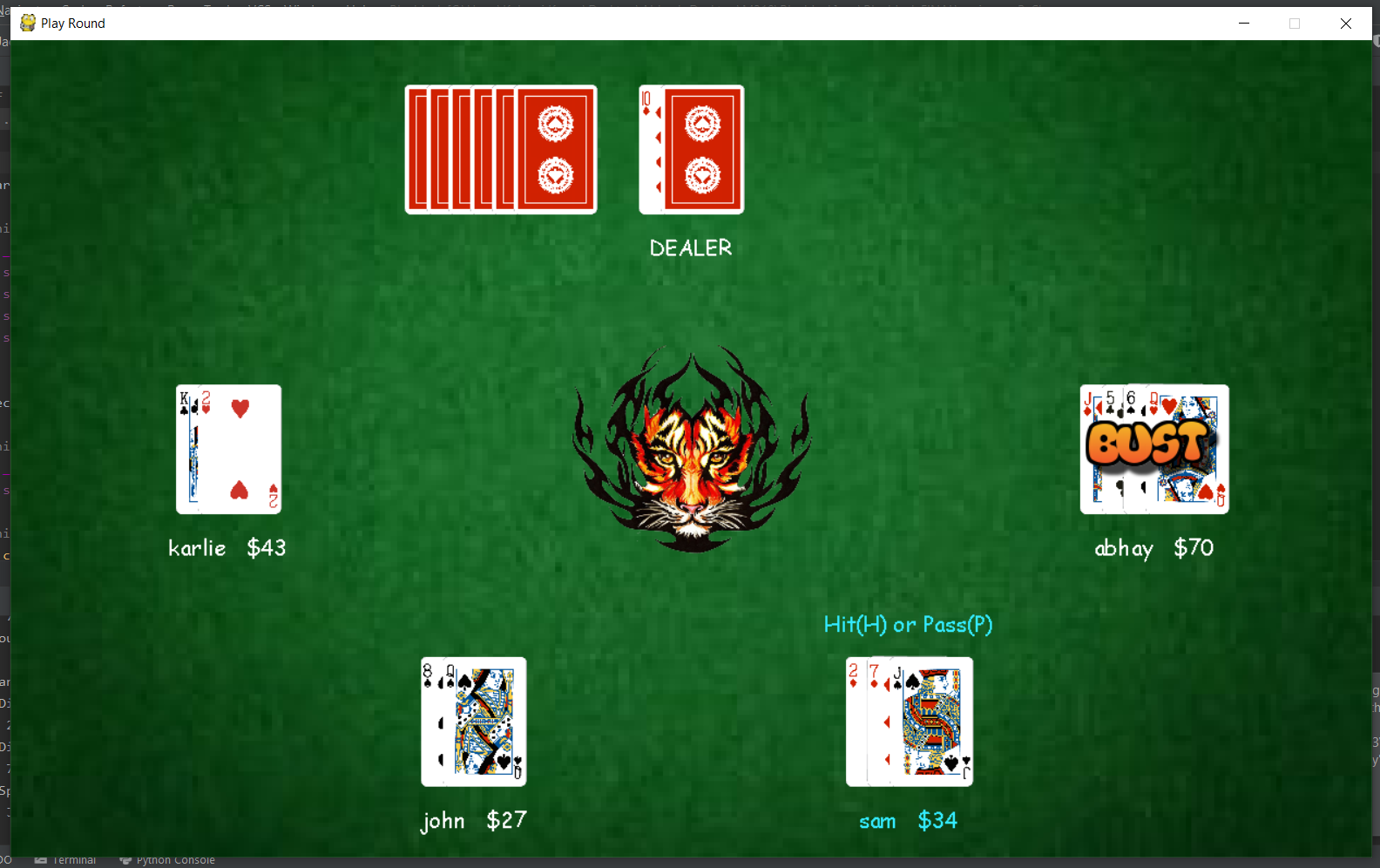 GitHub - abhay1105/Blackjack: A blackjack game built with Python & Pygame