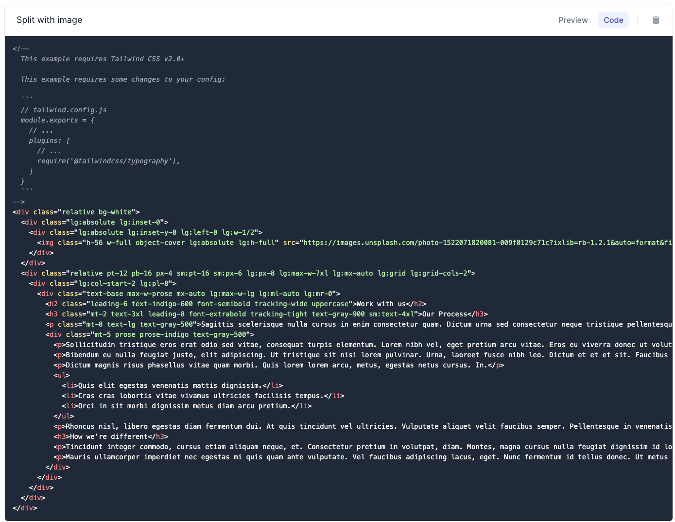 Missing code in Content Section - Split With Image · Issue #482 ...
