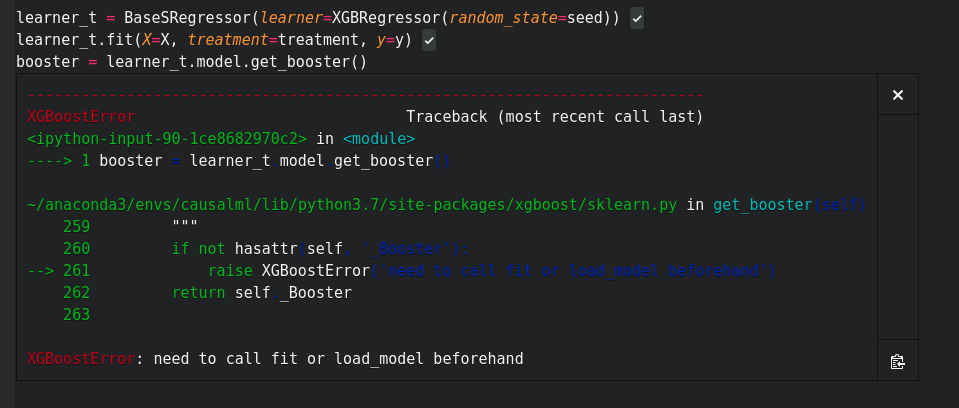 How to get booster for XGBoost learner · Issue #210 · uber/causalml · GitHub