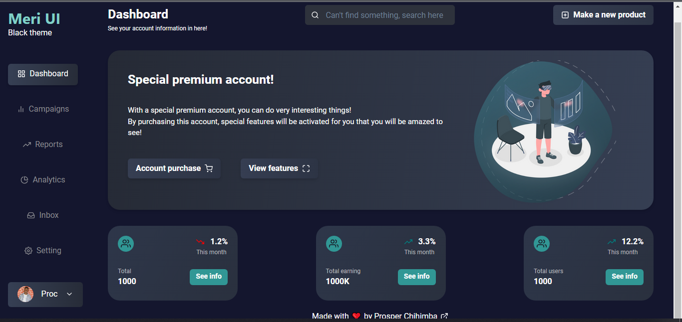 GitHub - ProsperChihimba/meri-dashboard-dark: A react dashboard with black theme