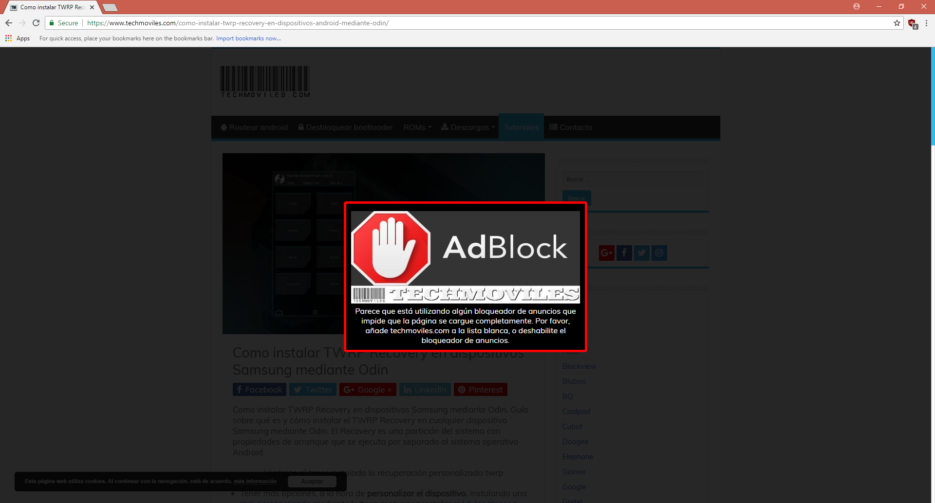 (Anti-adblock) techmoviles.com · Issue #2226 · uBlockOrigin/uAssets · GitHub